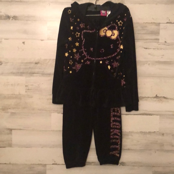 Hello Kitty | Matching Sets | Hello Kitty Black Velour Sparkly ...